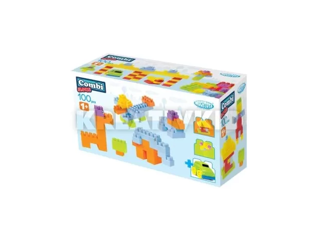 Bébi építőjáték - Combi Blocks: 100 darab műanyag építőkocka