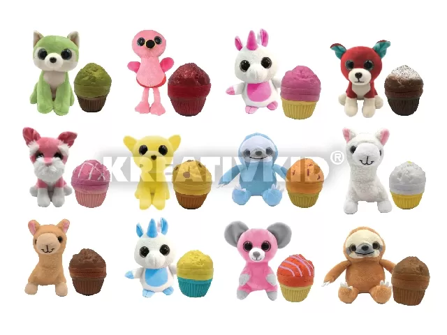 Egyéb - Magic muffins - kifordítható plüss figurák